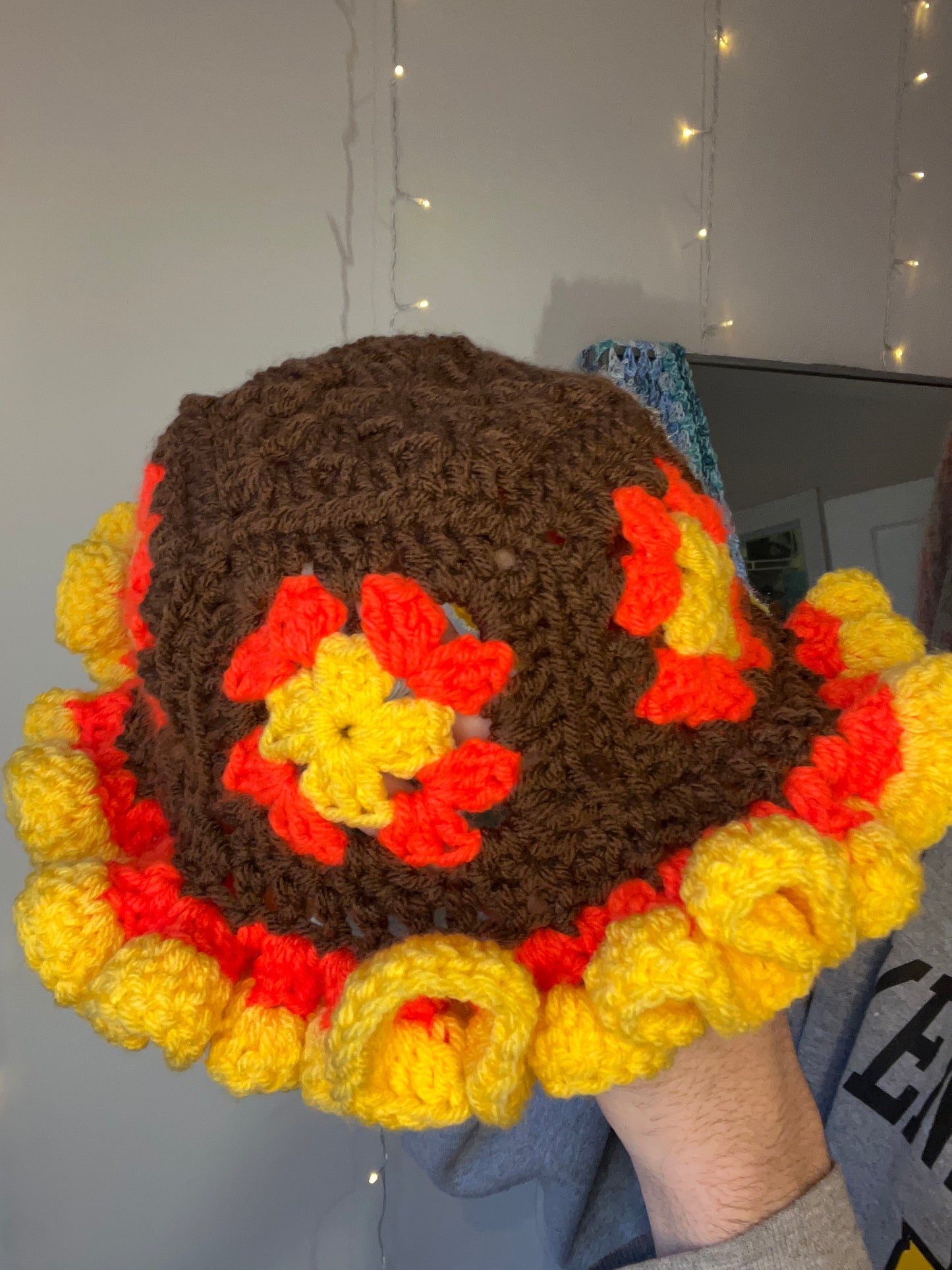 Crochet Granny Square Ruffle Hat – Jay's Crochet